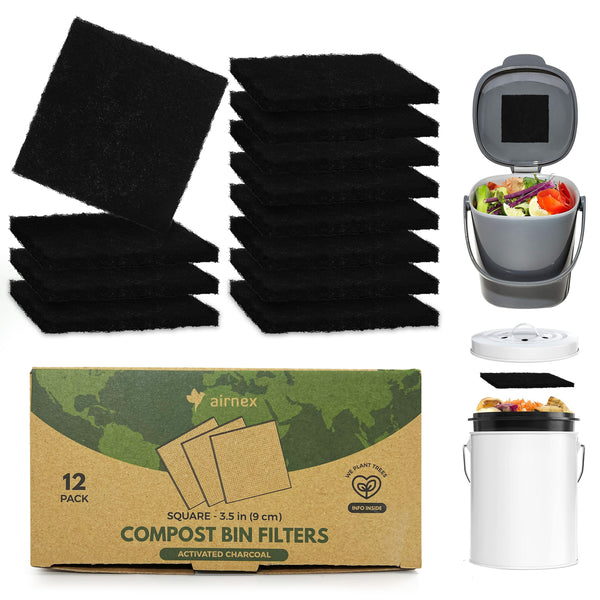 Charcoal Filters for Compost Bin - 3.5 inch - AIRNEX