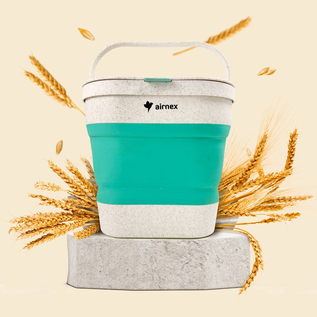 CollapsibleCompost Bin - Made of Wheat Straw (1 Gallon) - AIRNEX